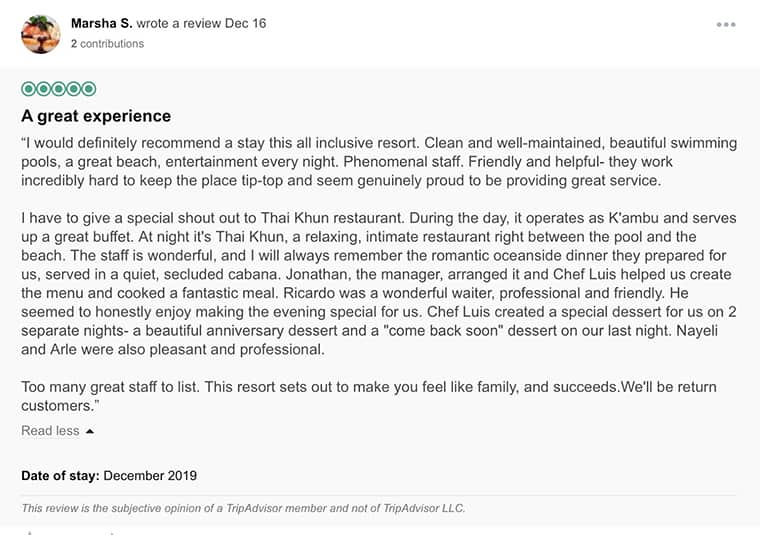 Fiesta Americana Condesa Cancun Customer Review 1