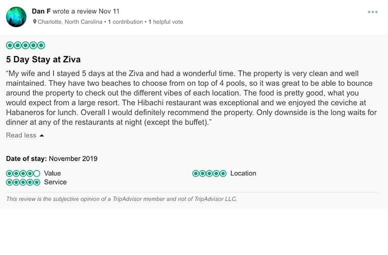 Hyatt Ziva Cancun Reviews 1