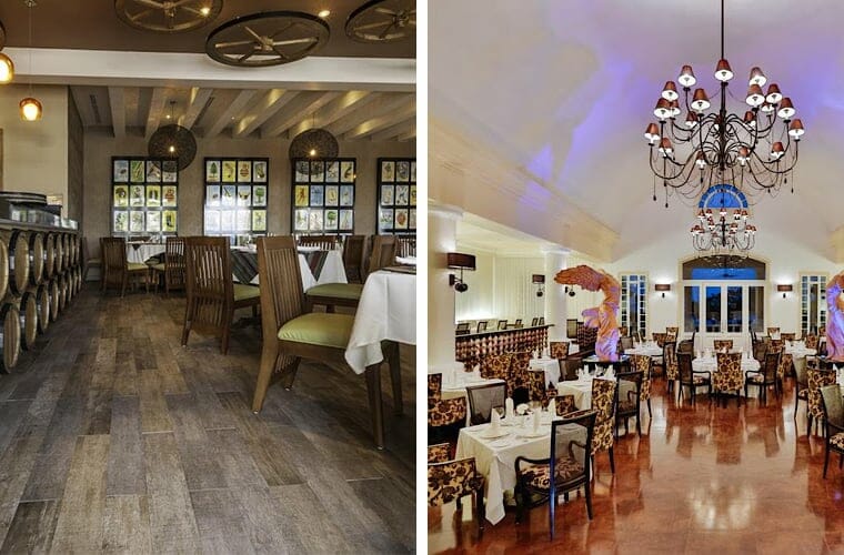 Comparing restaurants: Moon Palace and Barcelo Maya Palace