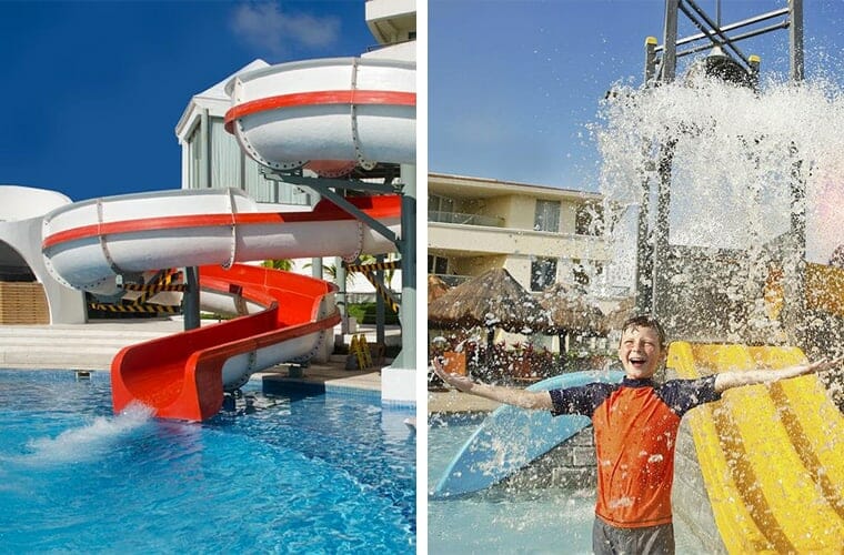 Comparing water slides: Beach Palace and Moon Palace