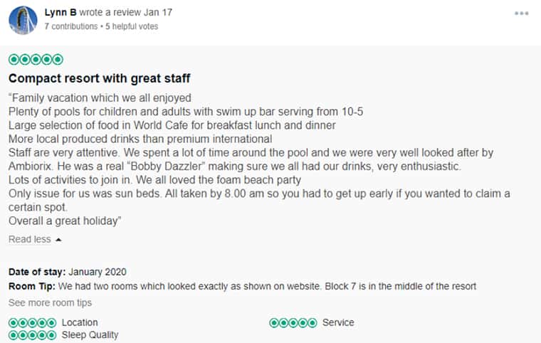 Dreams Palm Beach Customer Review