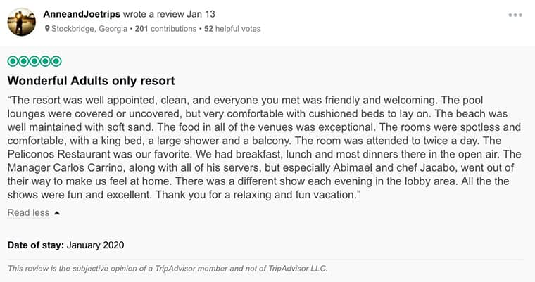 Hyatt Zilara Customer Review 3