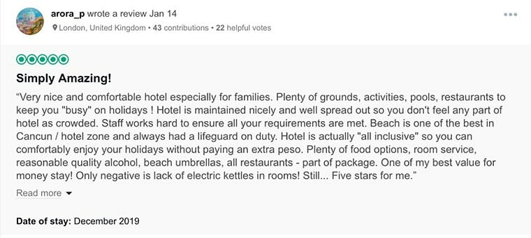 Iberostar Selection Cancun Customer Review 1