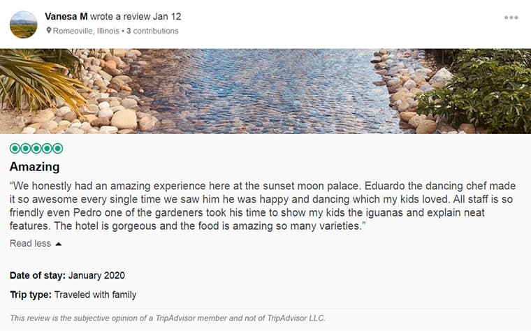 Moon Palace Cancun Customer Review