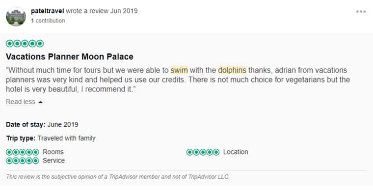 Moon Palace Customer Review 2