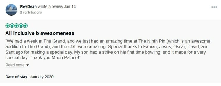 The Grand At Moon Palace Customer Review 1