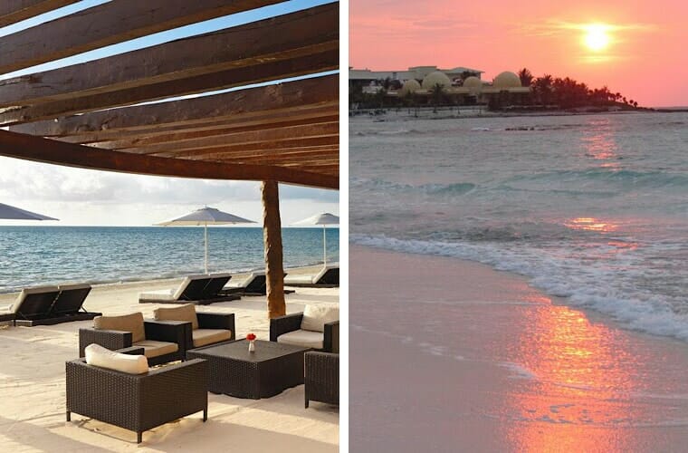 Comparing beaches: Moon Palace and Barcelo Maya Palace