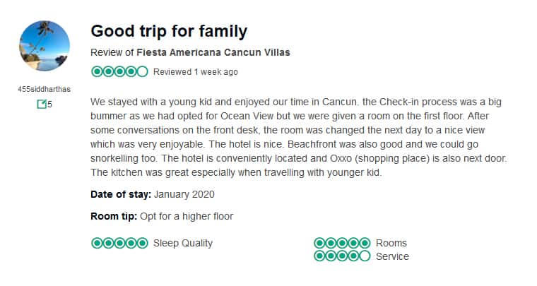 Fiesta Americana Villas Cancun Customer Review 1
