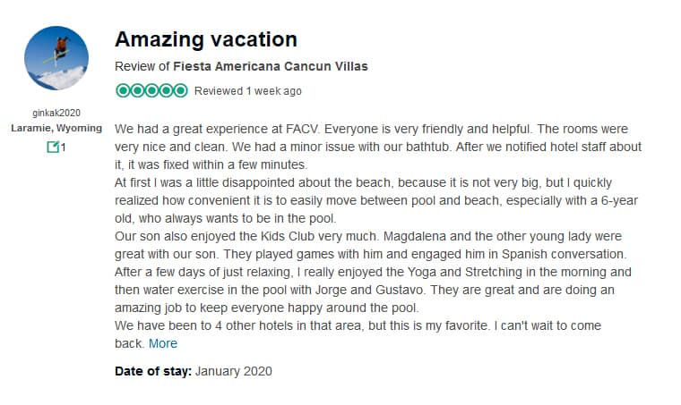 Fiesta Americana Villas Cancun Customer Review 2
