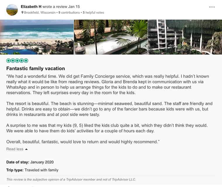 Paradisus Cancun Customer Review 3