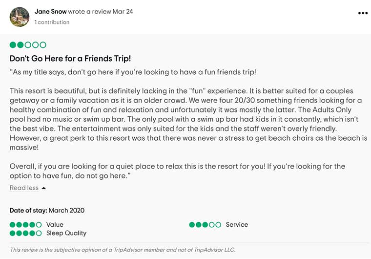 Barcelo Bavaro Palace Customer Review 2