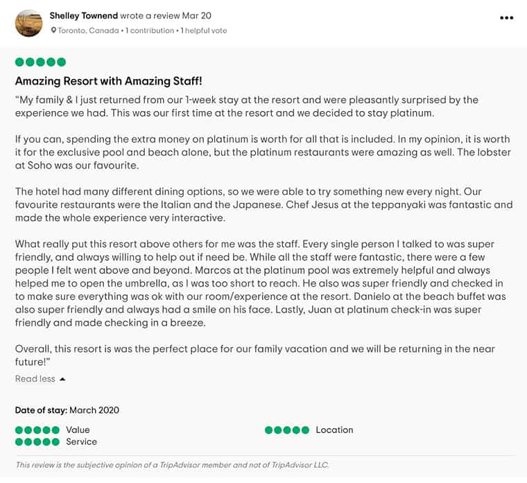 Bavaro Princess Punta Cana Customer Review 1