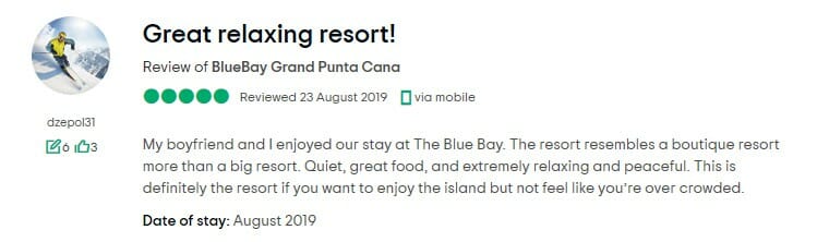 Bluebay Grand Punta Cana Customer Review 1