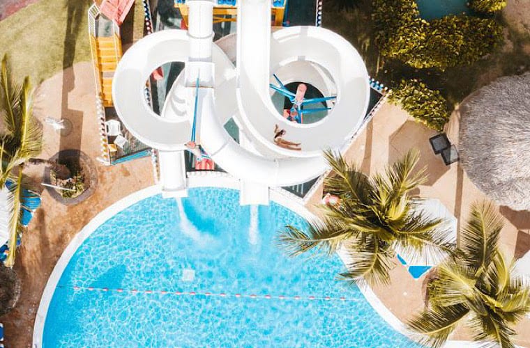 Family Pool With Water Slides At Hard Rock Punta Cana