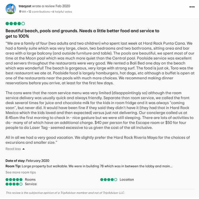 Hard Rock Punta Cana Customer Review 3