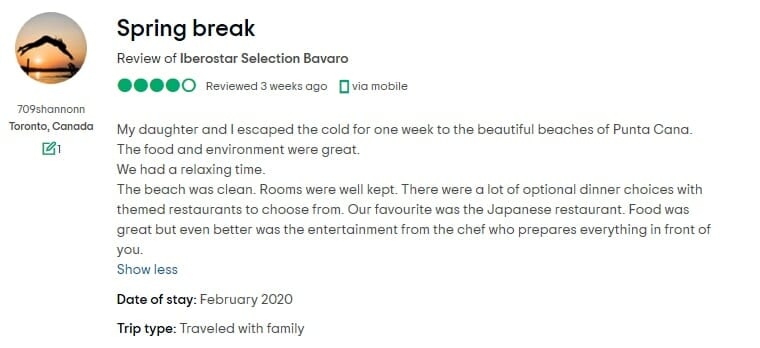 Iberostar Bavaro Customer Review 2