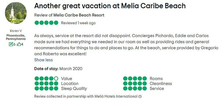 Melia Caribe Punta Cana Customer Review 1