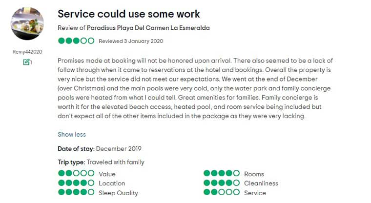 Paradisus Playa Del Carmen La Esmeralda Customer Review 3