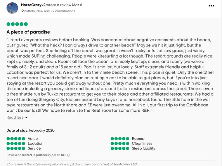 Wyndham Reef Resort Grand Cayman Customer Review 2