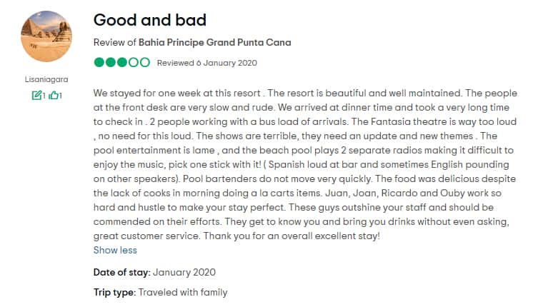 Grand Bahia Principe Punta Cana Customer Review 3