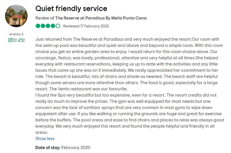 The Reserve At Paradisus Punta Cana Customer Review 2