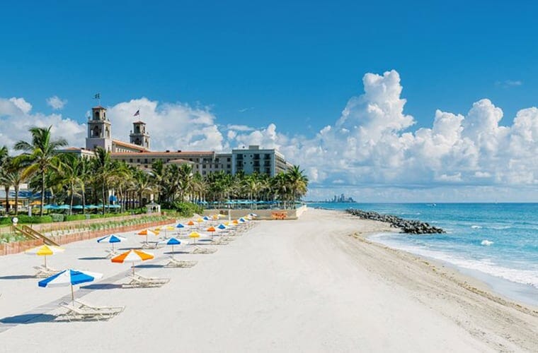 Private Beach At The Breakers Palm Beach
