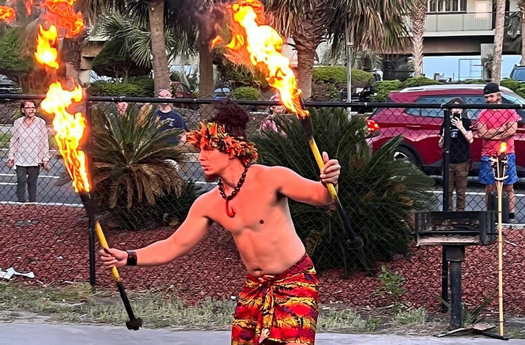 polynesian fire luau and dinner show