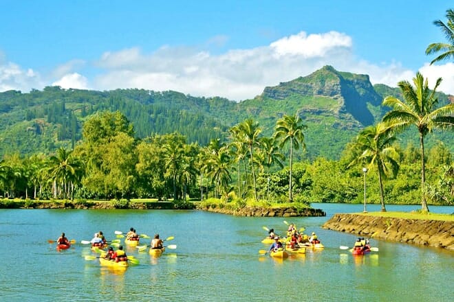 Kayak in Wailua River