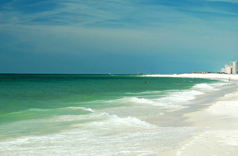 Fort Morgan Beach &mdash; Gulf Shores