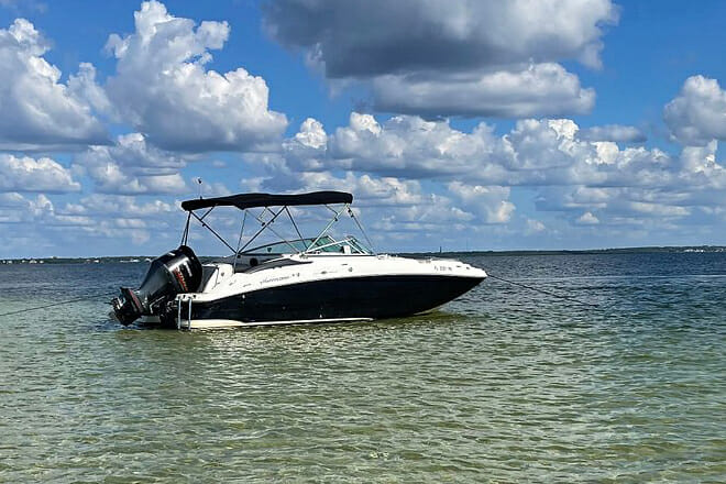 Half-Day Private Boating on the Black Hurricane Deck Boat — Clearwater Beach