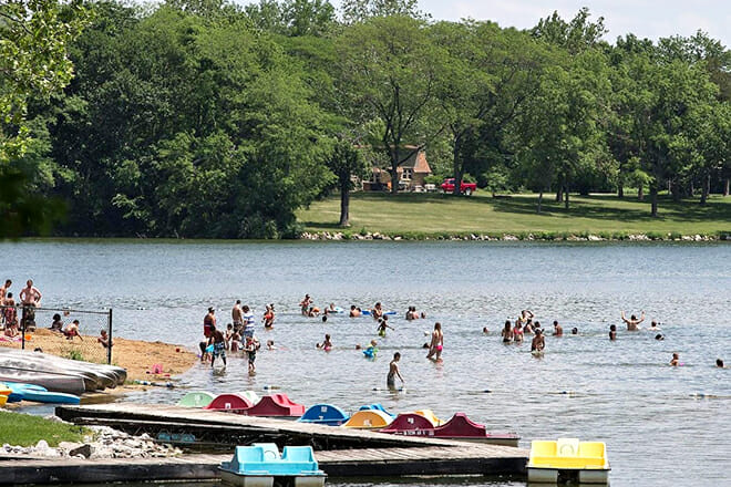 Lake Macbride State Park Beach &mdash; Solon