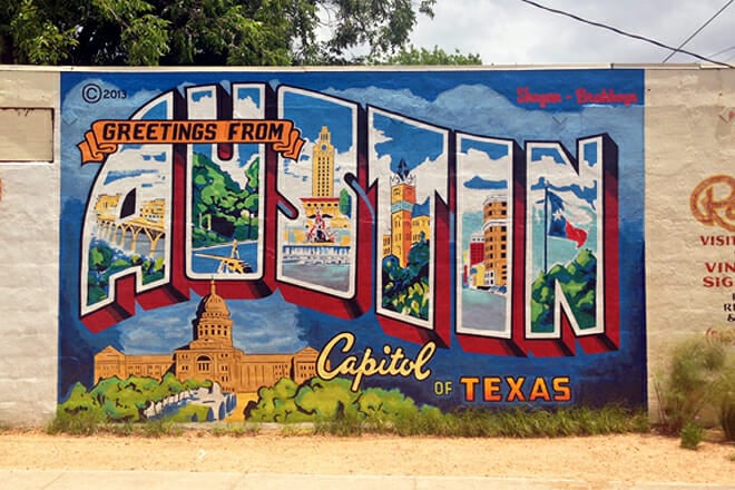 &ldquo;Greetings From Austin&rdquo; Mura