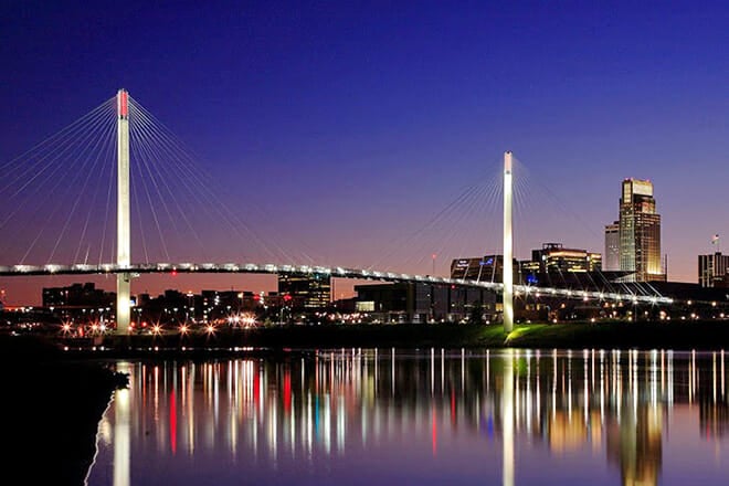 Bob Kerrey Pedestrian Bridge &mdash; Downtown