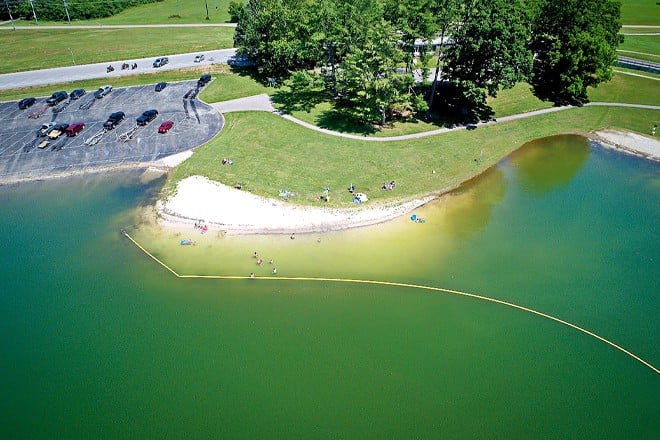 Cherokee Dam Campground Beach &mdash; Jefferson City