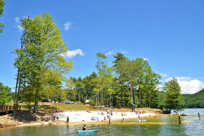 The Pines Recreation Area Beach &mdash; Cullowhee
