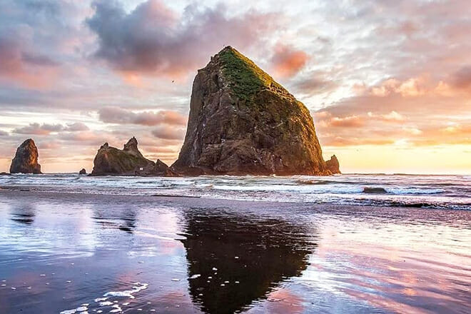 Haystack Rock And Beach &mdash; Cannon Beach