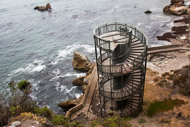 spiral staircase beach access