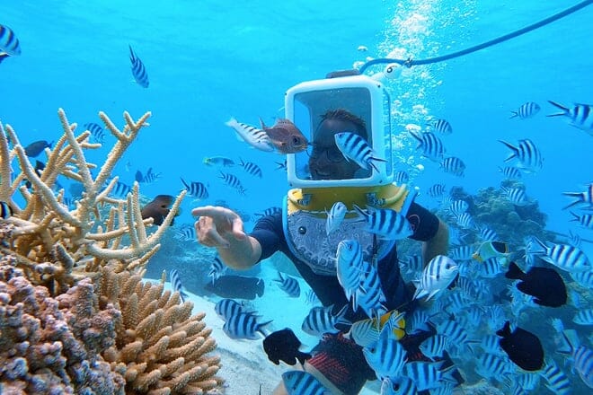 aqua safari with helmet