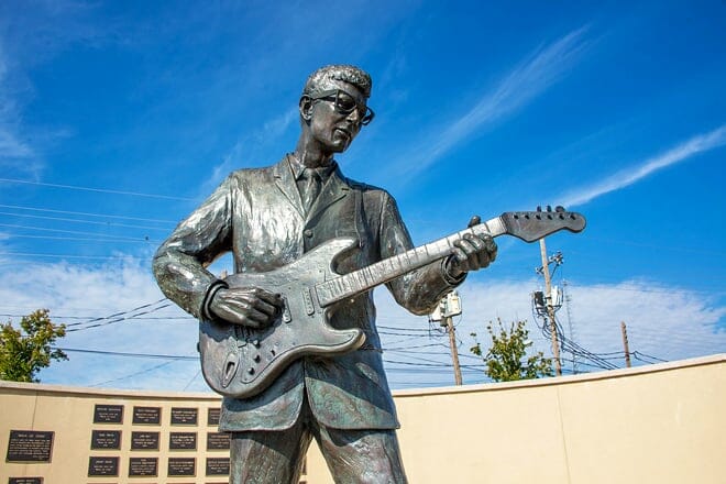 buddy holly statue and west texas walk of fame