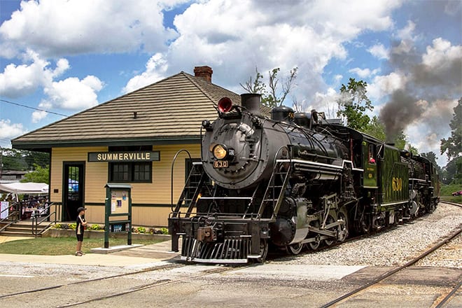 historic summerville train depot & turntable