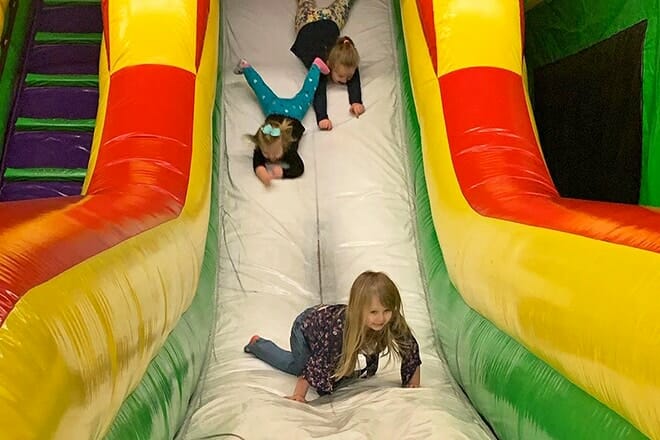 the bounce house