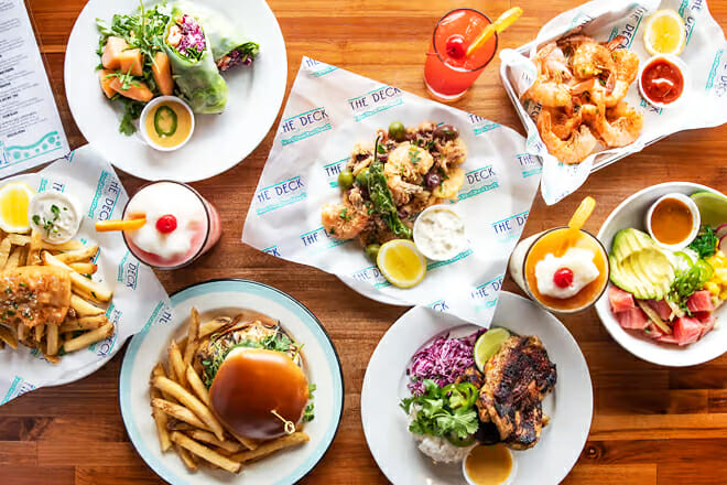 the deck beach bar and kitchen