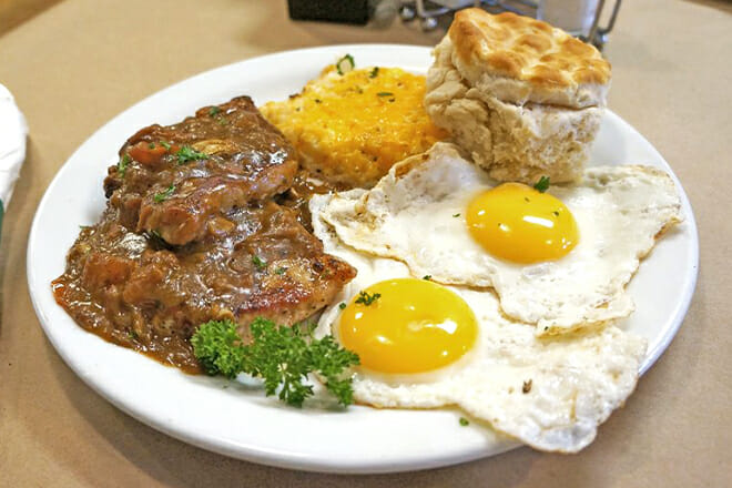 the breakfast table also known as red rooster cafe