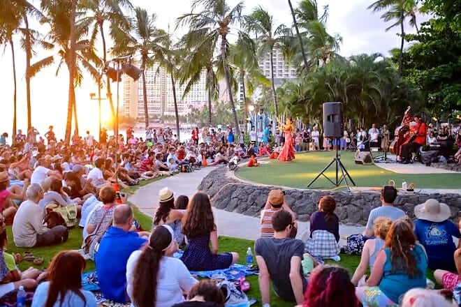 Kuhio Beach Torch Lighting
