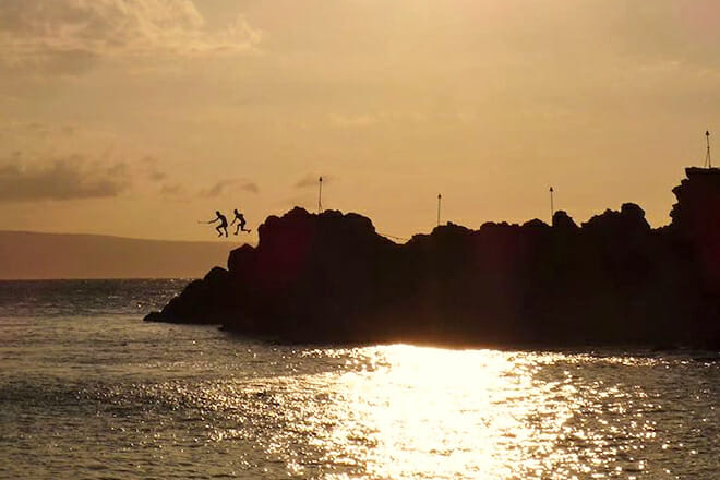 Sunset Cliff Diver at Black Rock