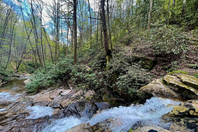 raven cliff falls trail