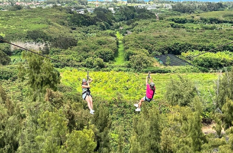 zipline tour on oahus north shore