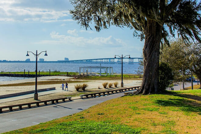 riding along the coast