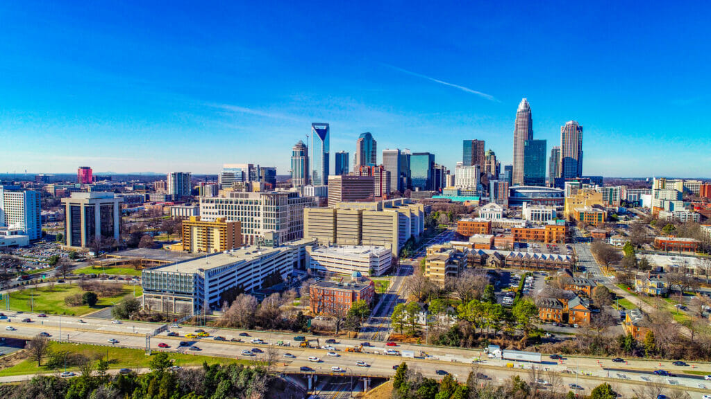downtown charlotte, north carolina, usa skyline