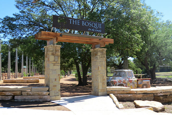 the bosque along the concho river